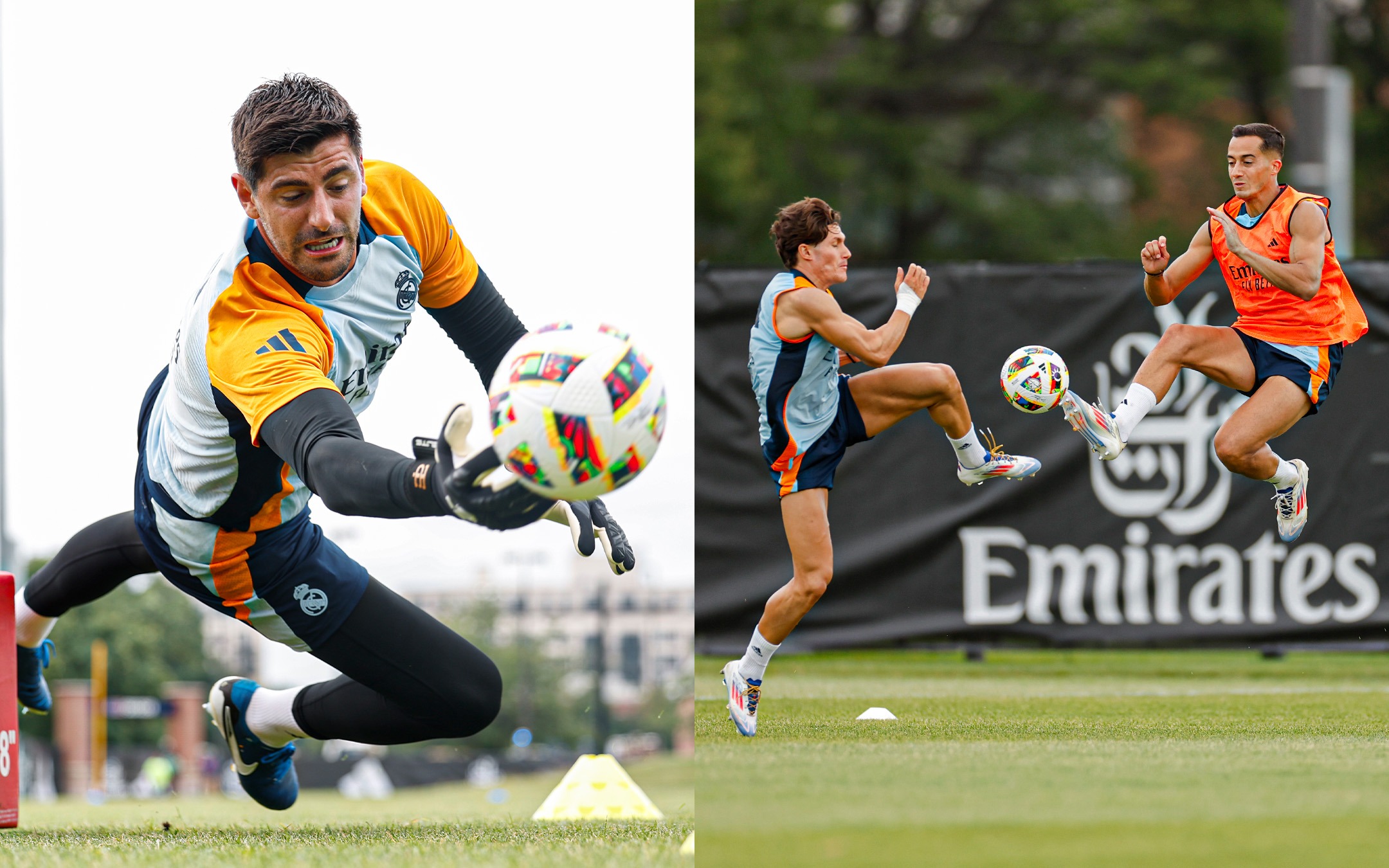 Primer entrenamiento del Real Madrid en Chicago; Ancelotti busca un central