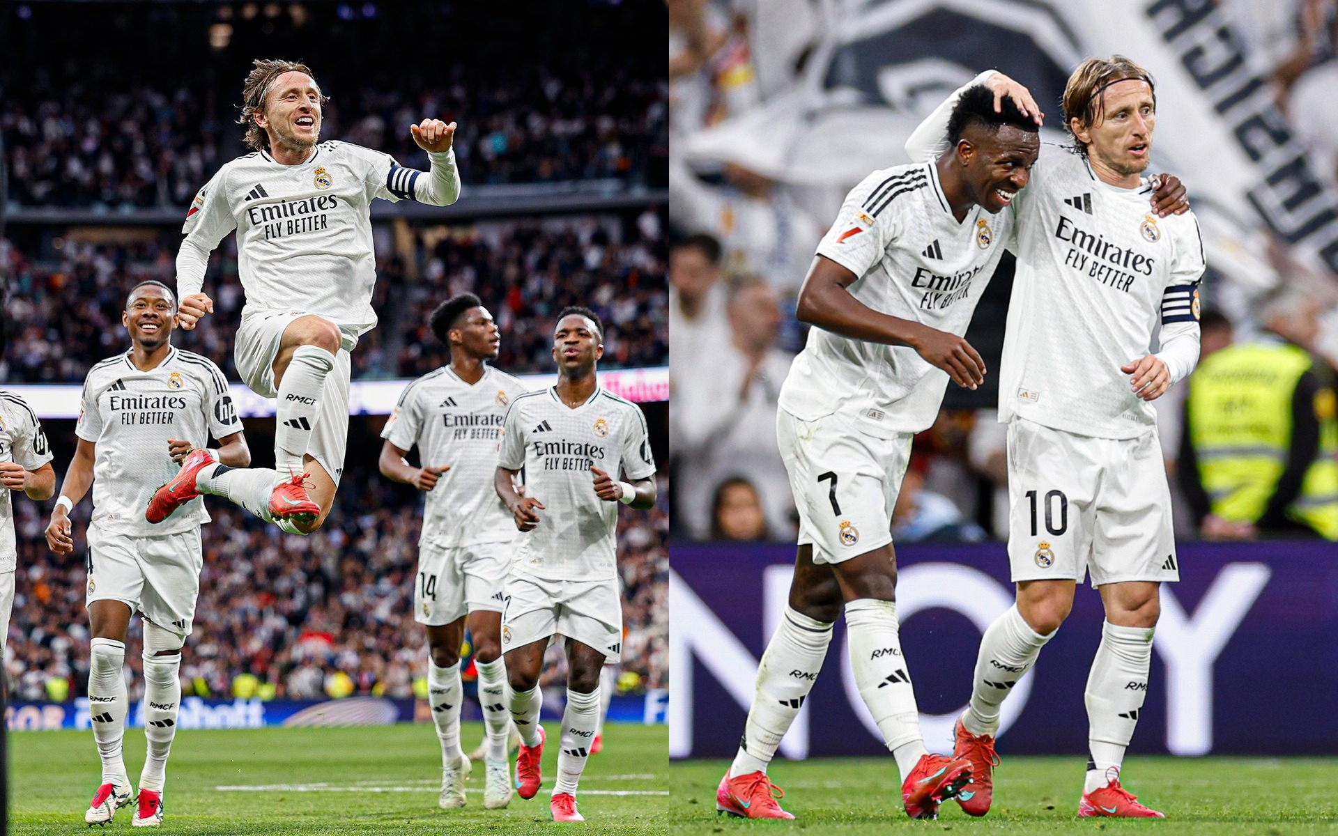 El Madrid se mantiene en la cima con golazo de Modrić y otro de Vini Jr.